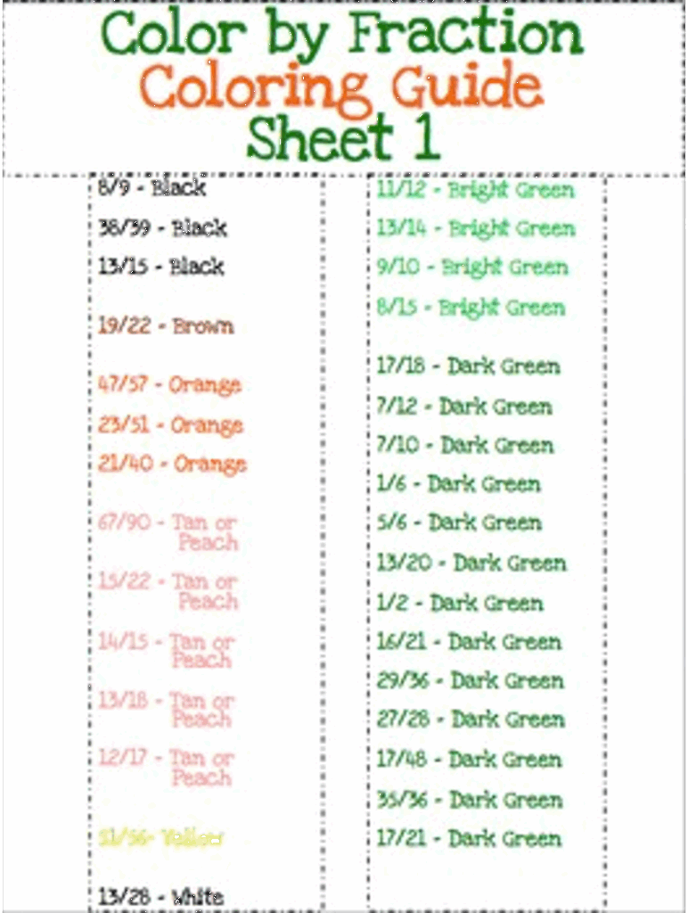 St. Patrick's Day Color by Fraction Freebie!