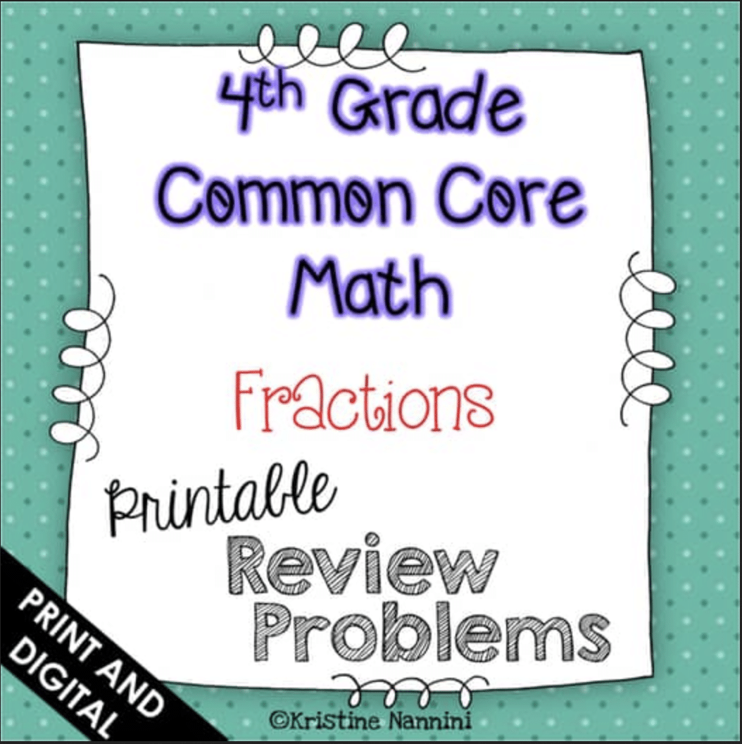 4th Grade Common Core Math Review Fractions - Google Slides - In the ...