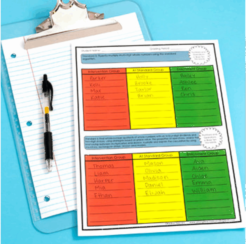 Teacher Data Tracking and Grade Book - 5th Grade ELA and Math - EDITABLE