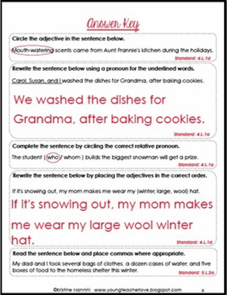 Winter Print and Go Freebie {4th and 5th Grade English Language Arts ...
