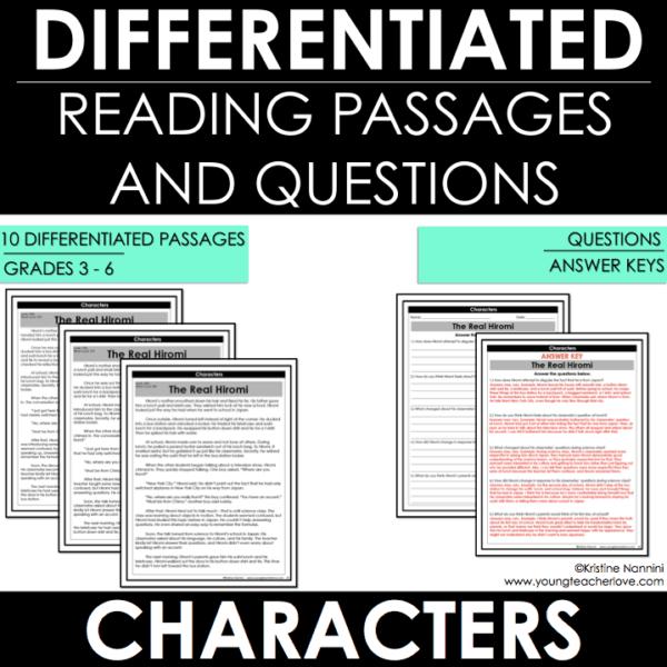 Compare and Contrast Two or More Characters in a Story {Freebies ...