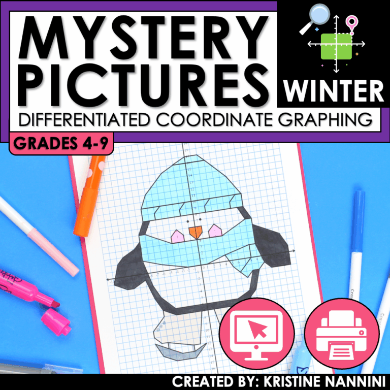Winter-Themed Coordinate Graphing Mystery Pictures - In the Classroom ...