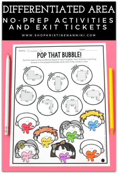Teaching Differentiated Area in Math: Ideas to Make Practicing Area Fun ...