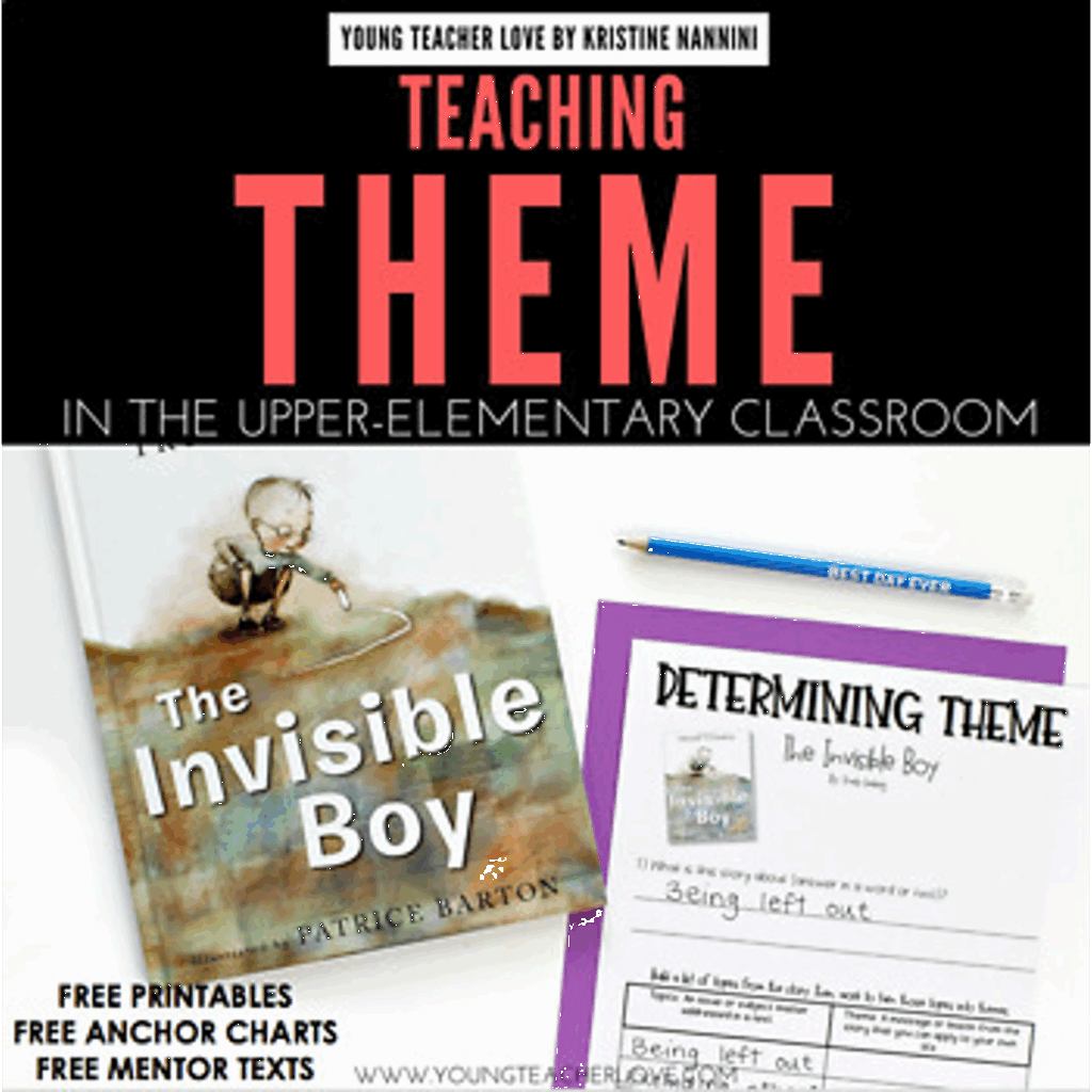 FREE Teaching Theme Printables - Anchor Charts, Mentor Texts, Practice ...
