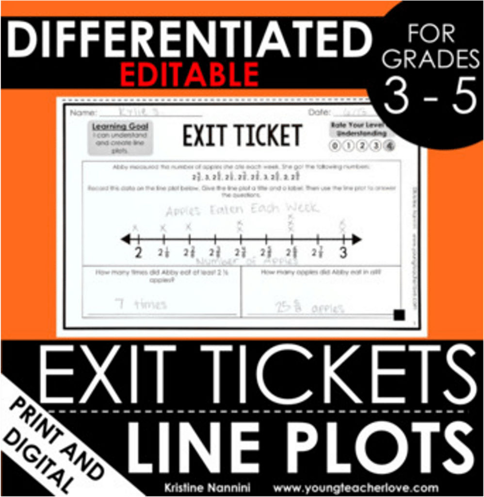 Line Plot Exit Tickets - Differentiated Math Assessments - Google ...