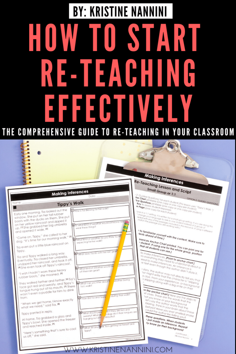 My Comprehensive Guide to Effective Re-Teaching - In the Classroom with ...