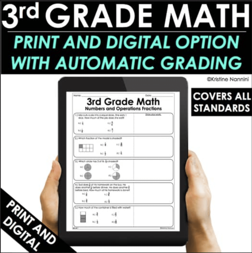3rd Grade Math Practice and Review - Automatic Grading - Test Prep - In ...