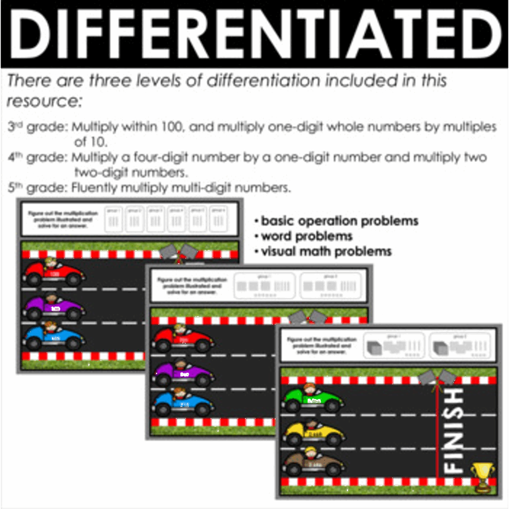Multiplication Practice - Digital - Interactive Math Google Slides