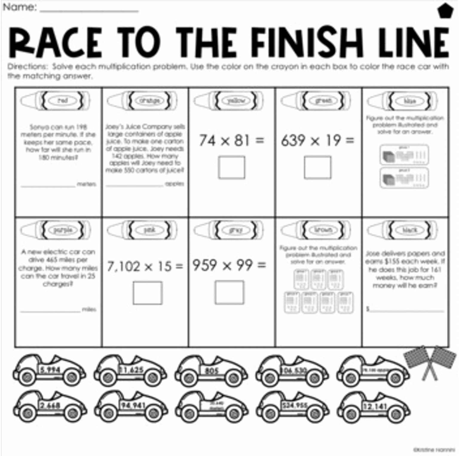 Multiplication Practice - Printable Test Prep