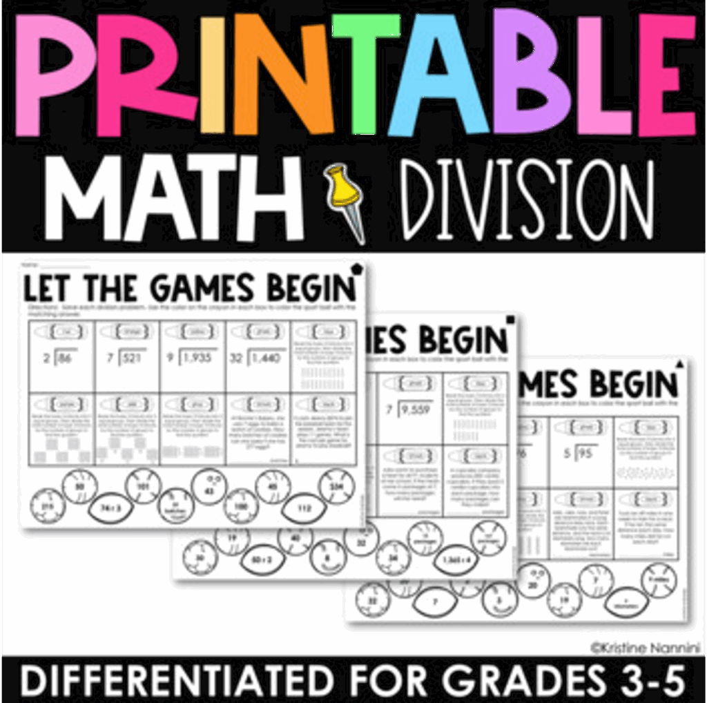 Division Practice - Printable Test Prep - In the Classroom with ...
