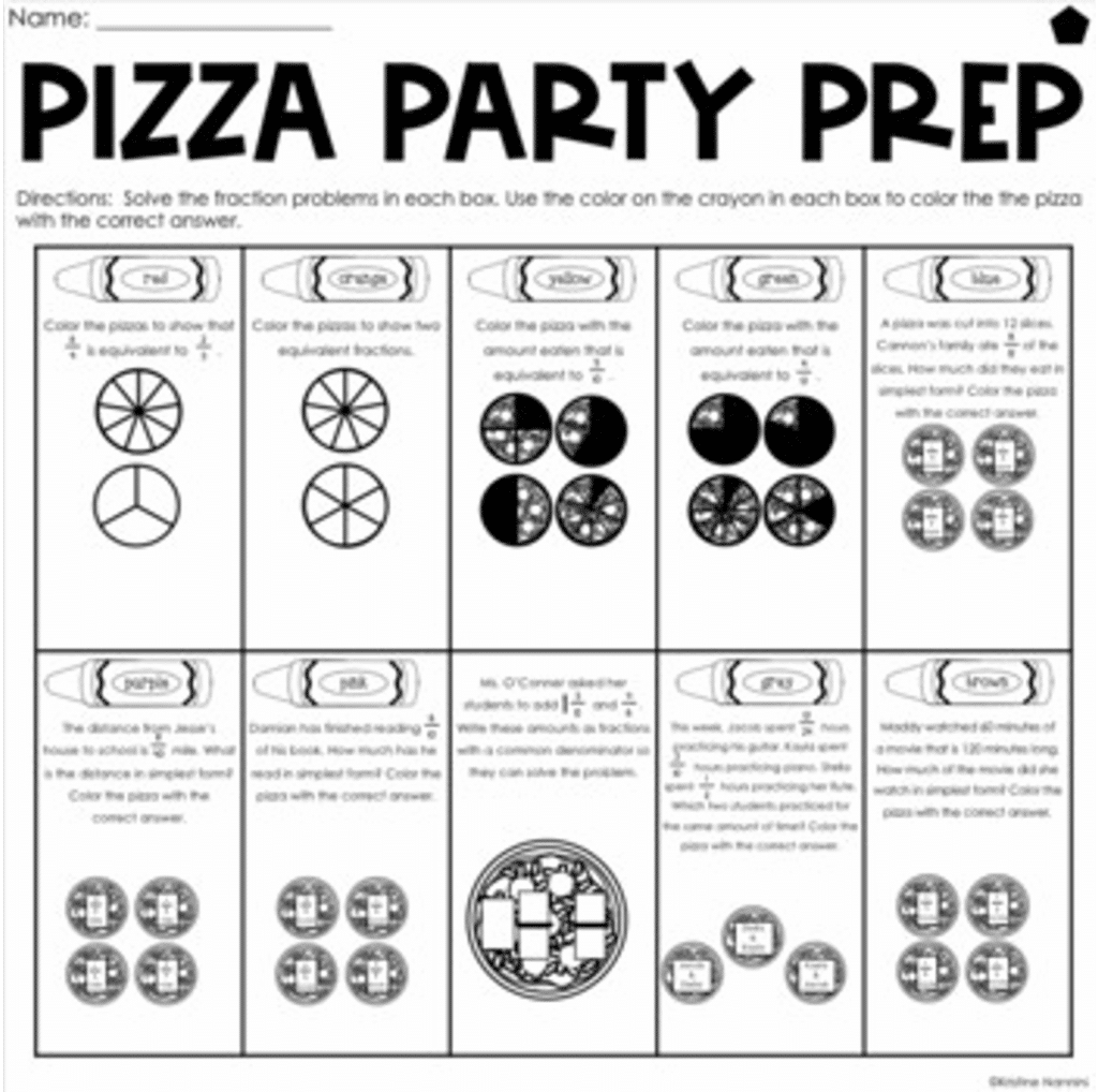 Simplifying Fractions and Equivalent Fractions Practice - Printable and ...