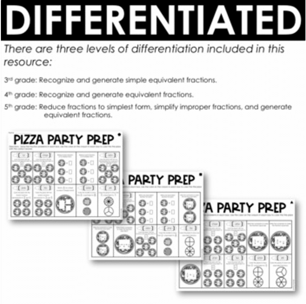 Simplifying Fractions Equivalent Fractions Practice - Printable No Prep ...