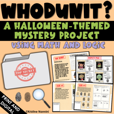 Halloween Whodunit Math Project - In the Classroom with Kristine Nannini