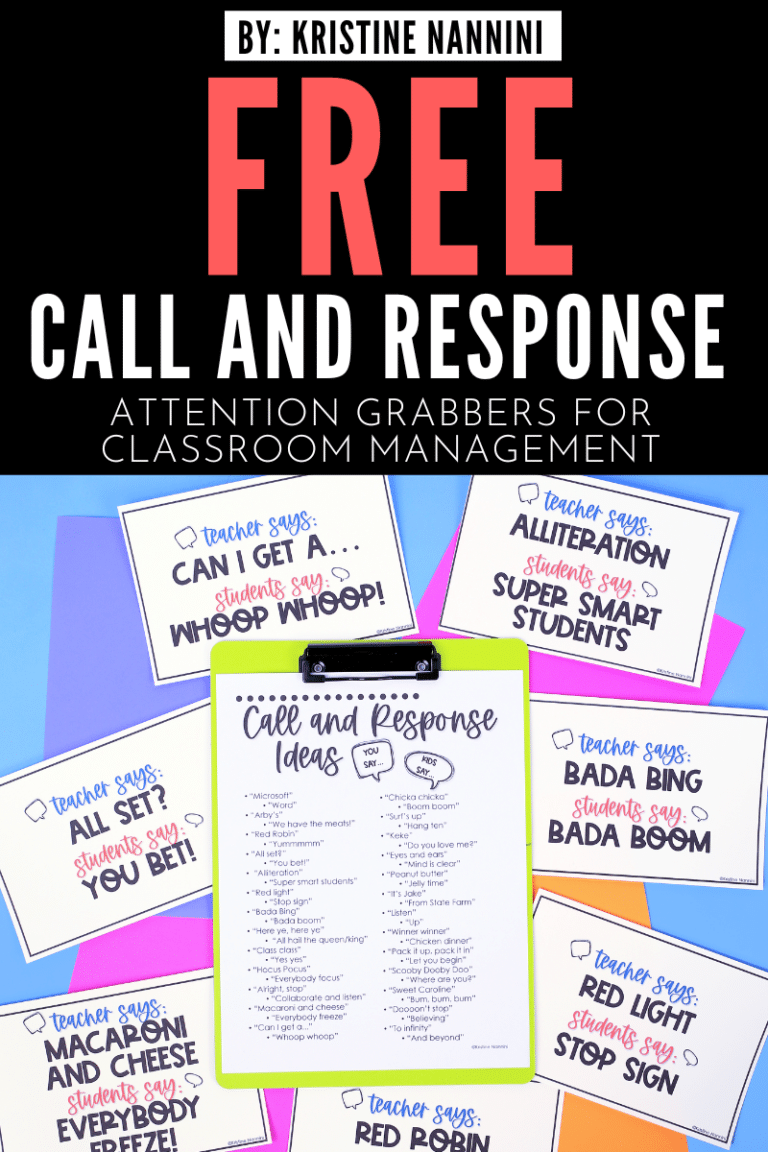 Call and Response Classroom Management Technique - Kristine Nannini