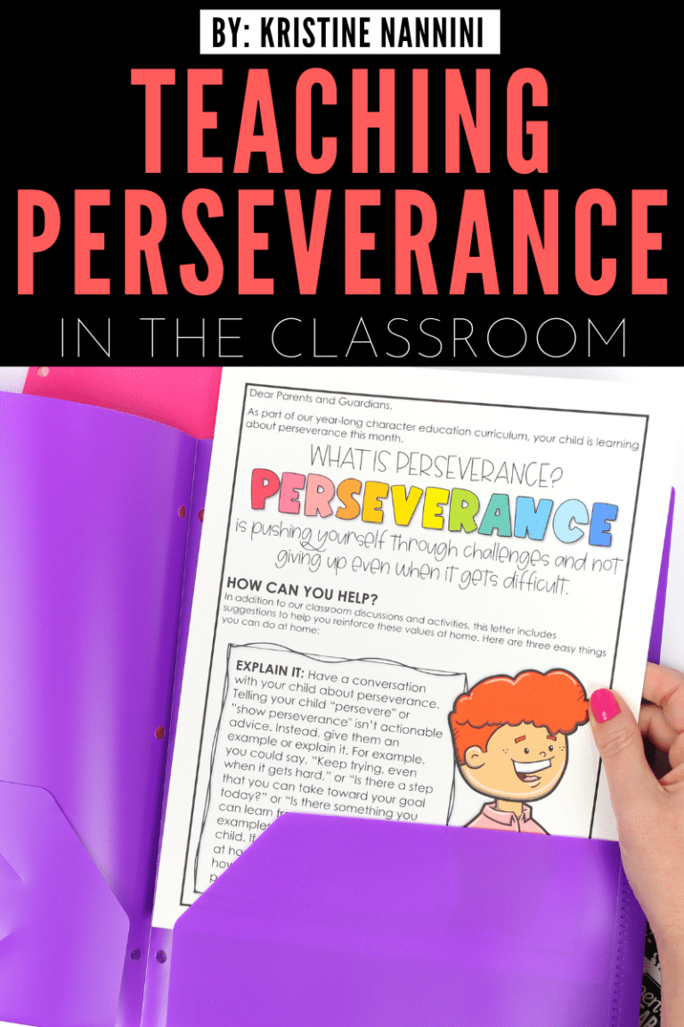 Character Education Perseverance Teaching Activities - Kristine Nannini