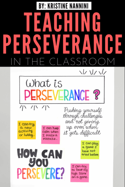 Character Education Perseverance Teaching Activities - Kristine Nannini