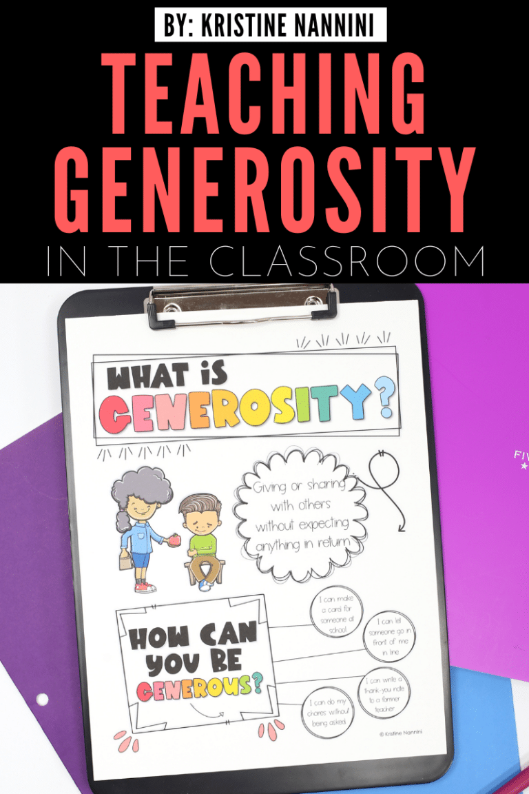 Character Education Generosity Teaching Activities - In the Classroom ...