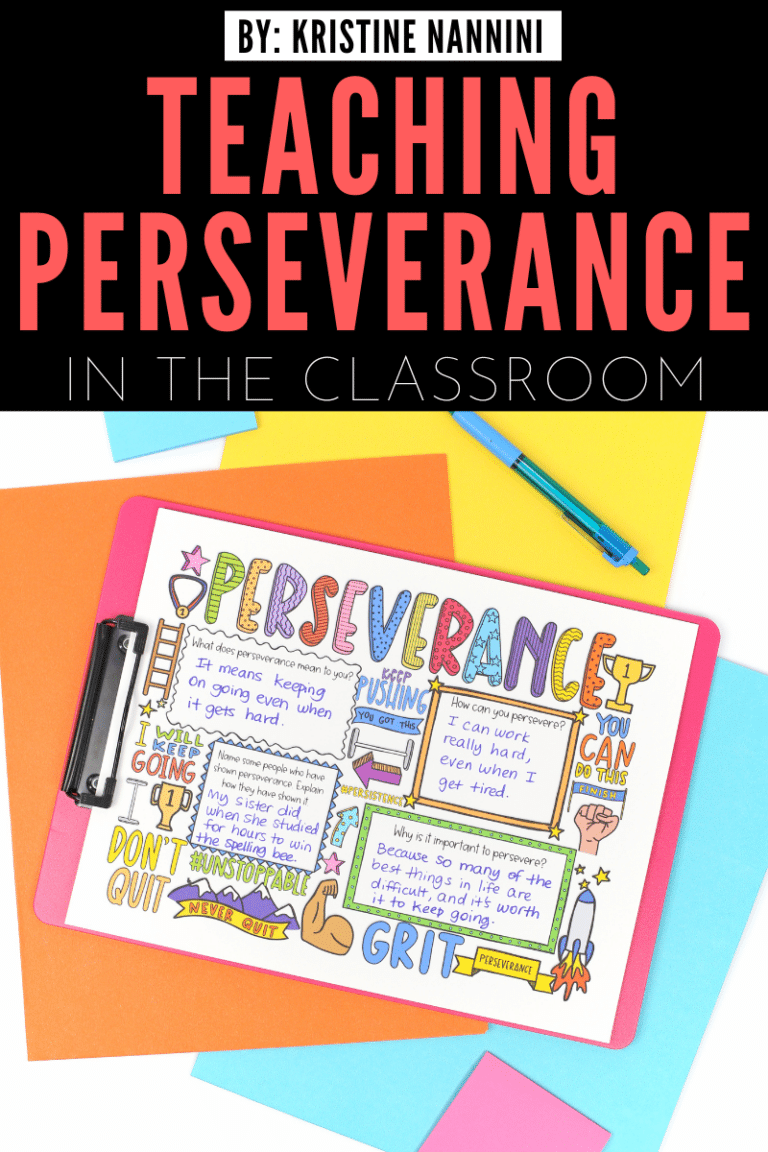 Character Education Perseverance Teaching Activities - Kristine Nannini