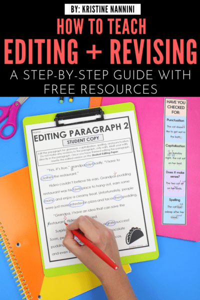 How to Teach Editing and Revising to Students - Kristine Nannini