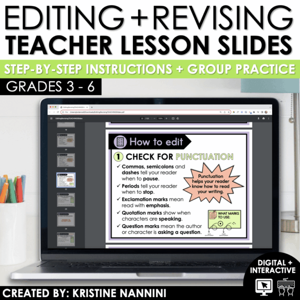 How to Teach Editing and Revising to Students - Kristine Nannini