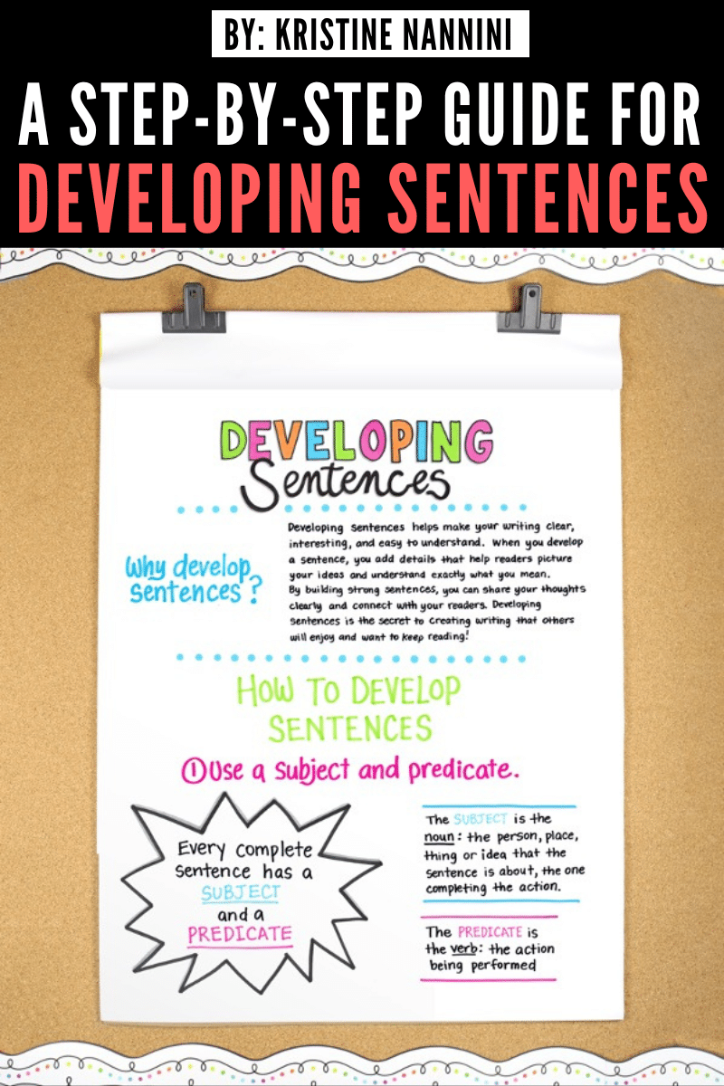 The How-To Guide for Teaching Developing Sentences - In the Classroom ...
