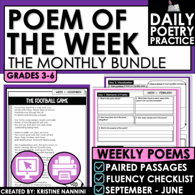 Comparing and Contrasting Types of Poetry: A Teaching Guide for ...