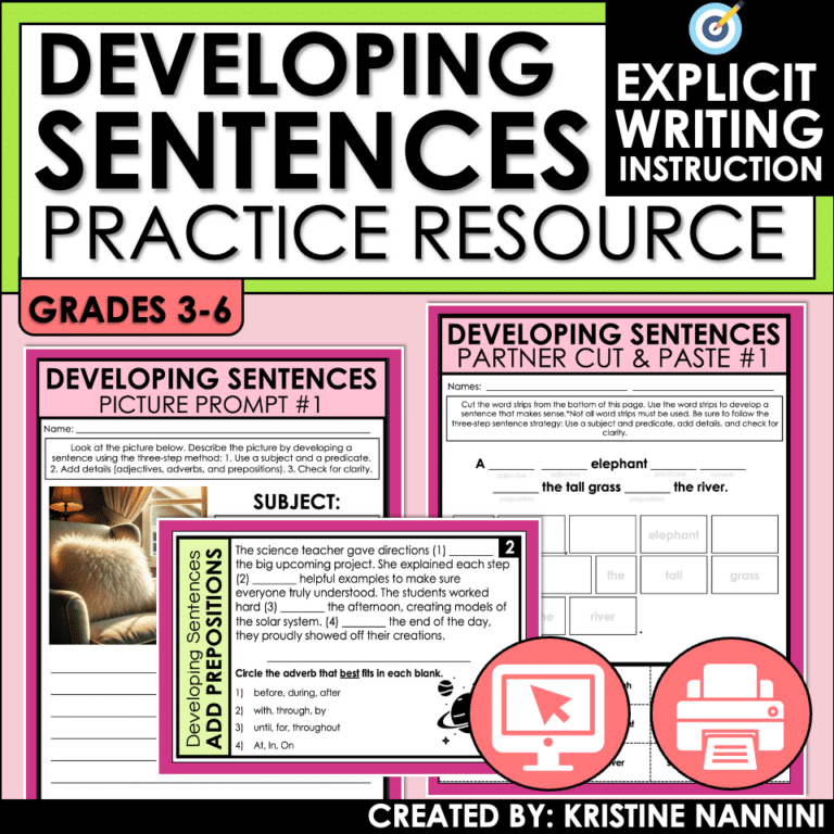 The How-To Guide for Teaching Developing Sentences - In the Classroom ...