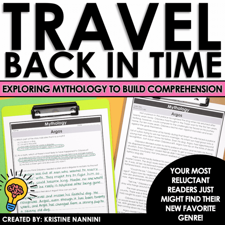 Differentiated Mythology Genre Passages for Reading Comprehension - In ...