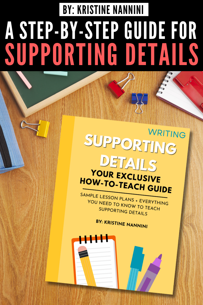 The How-To Guide for Teaching Supporting Details - In the Classroom ...