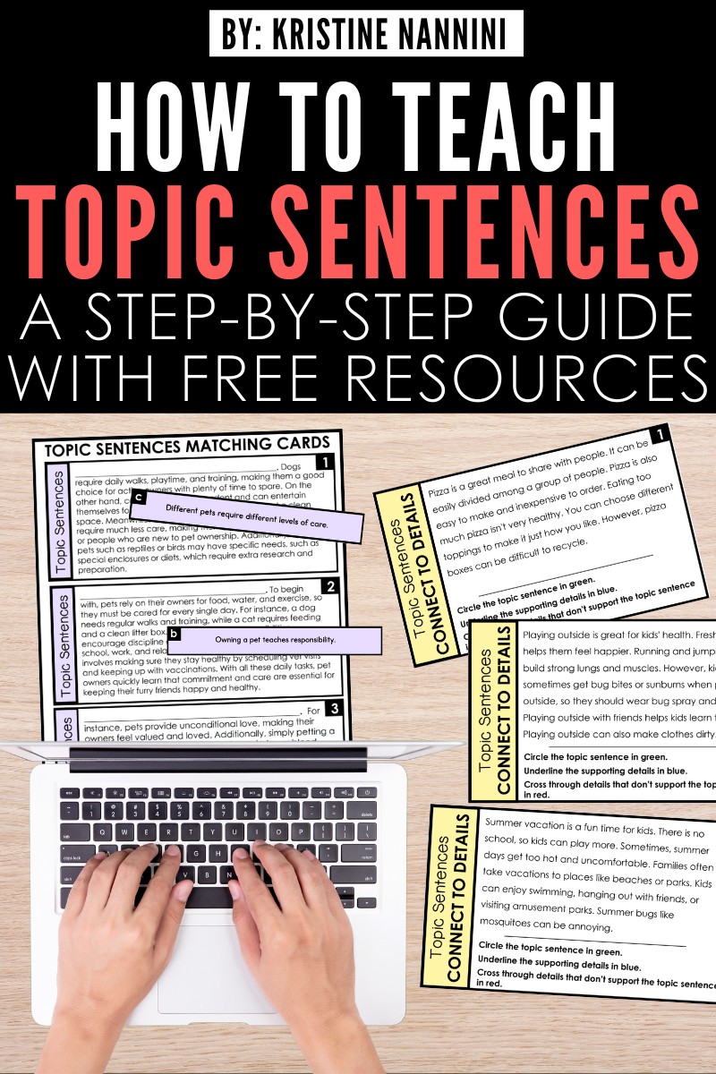 The How-To Guide for Teaching Topic Sentences - In the Classroom with ...